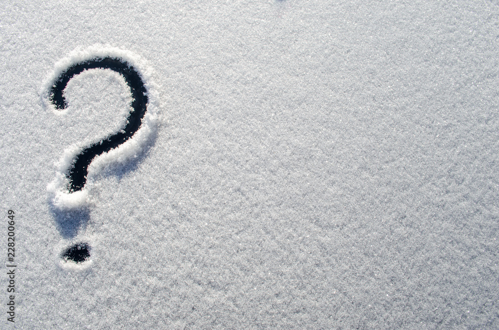 question mark in the snow Stock Photo | Adobe Stock