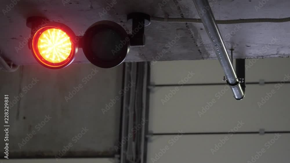 Traffic light is red and doors are close Stock ビデオ | Adobe Stock