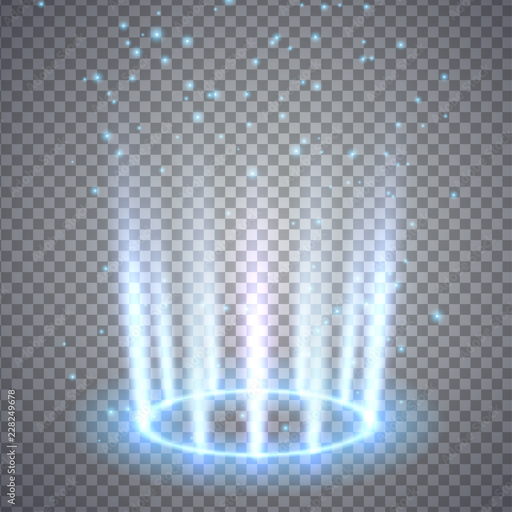 Glittering magic fantasy portal. Illustration isolated on transparent ...