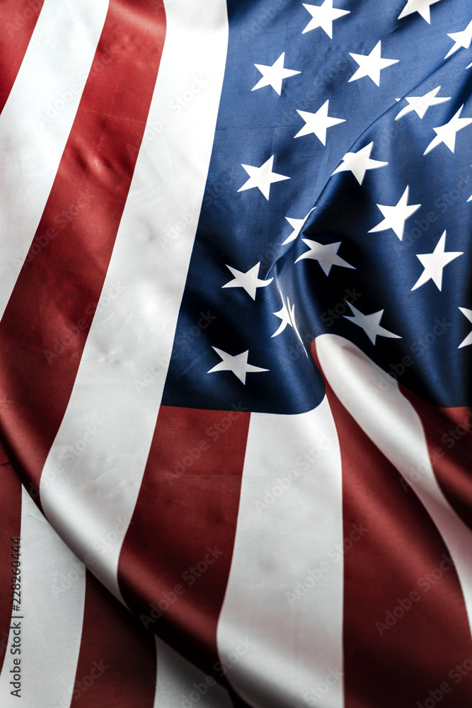 Beautifully waving star and striped American flag Stock Photo | Adobe Stock