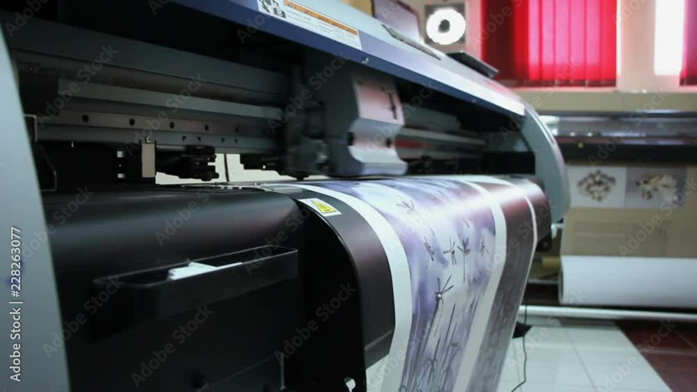Inkjet Printer - Printing On Fabric- Textile Industry Stock Video ...