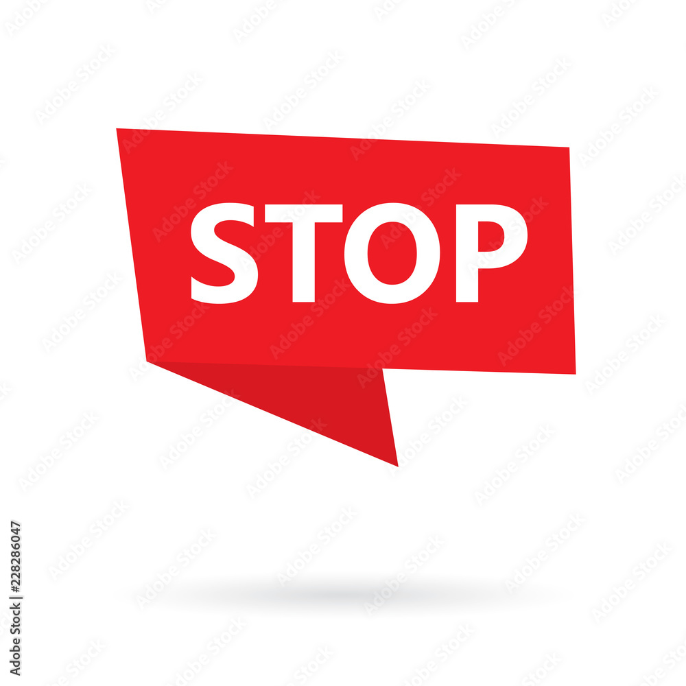 Stop Word On A Sticker Vector Illustration Stock Vector Adobe Stock