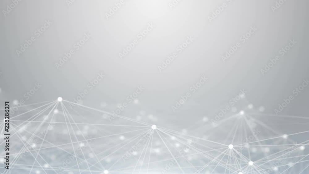 Connected network system on grey background 4K seamless loop animation ...