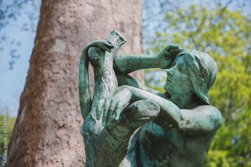 Statue of Eve and the Snake (Ève et le Serpent) 1913 by Albert-Constant ...