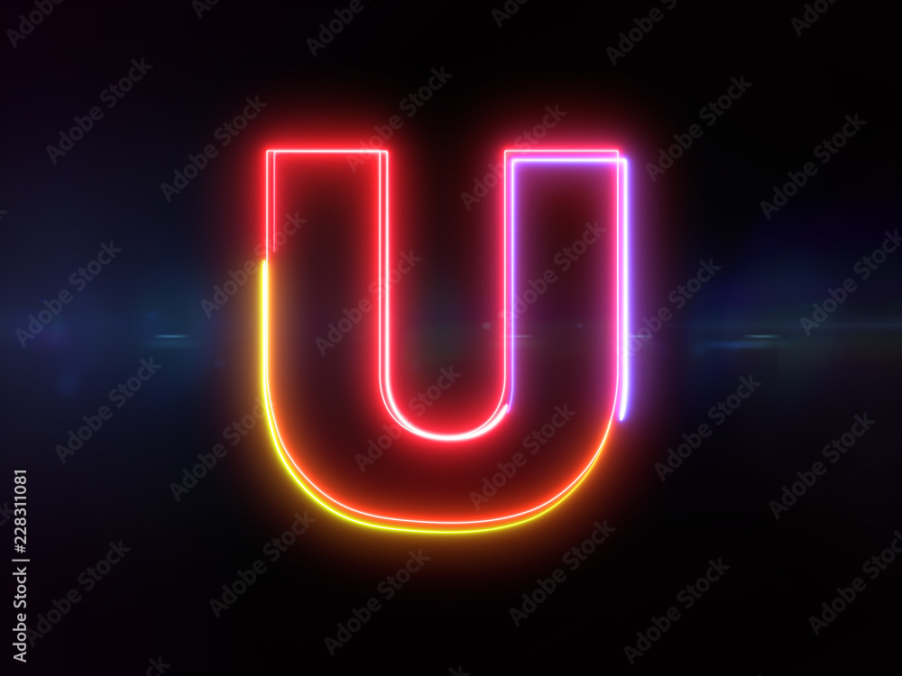 Colorful Letter U