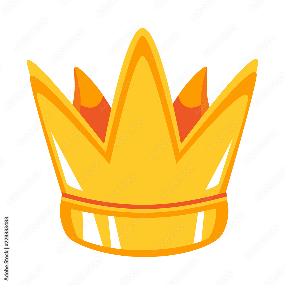 Cartoon vector gold crown Stock Vector | Adobe Stock