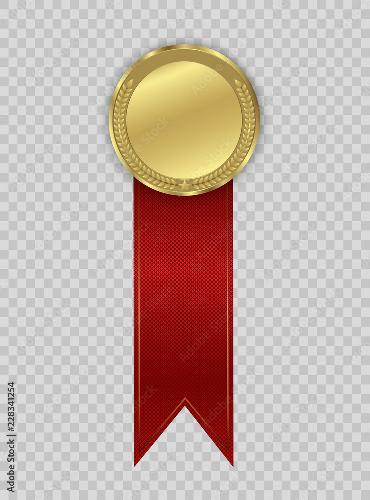 Set of gold, bronze and silver. Winner award competition, prize medal ...