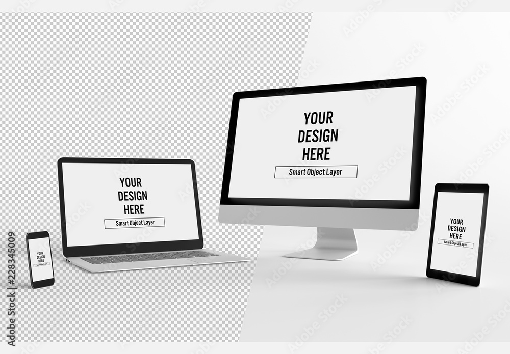 Electronic Devices Mockup Stock Template | Adobe Stock