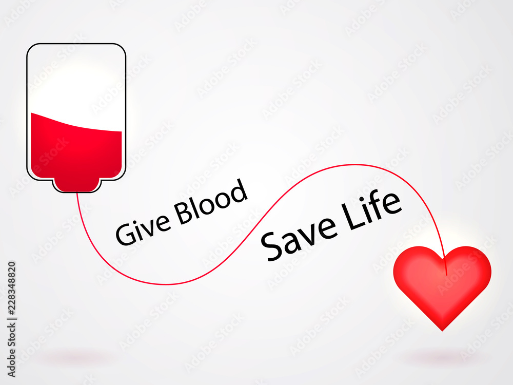 Blood transfusion. Give blood save life concept. Vector illustration ...