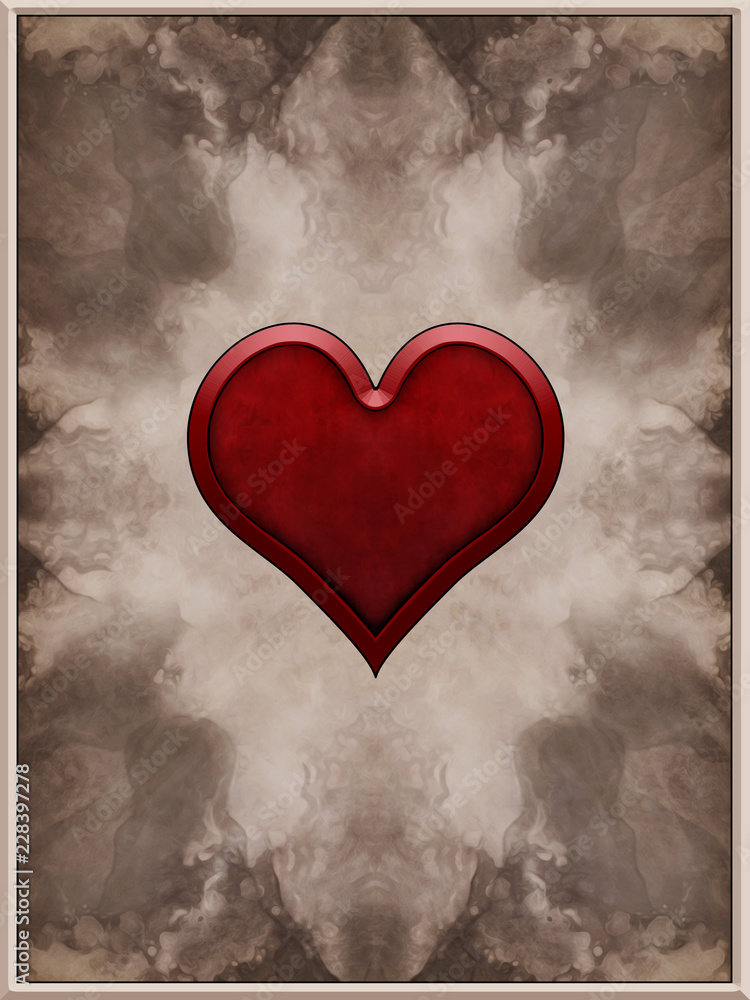 Heart Card Background Illustration Stock Photo | Adobe Stock