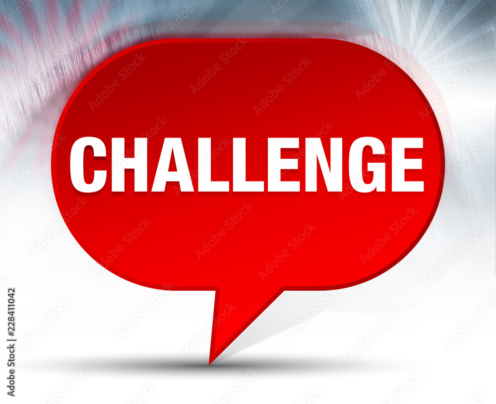 Challenge Red Bubble Background Stock Illustration | Adobe Stock