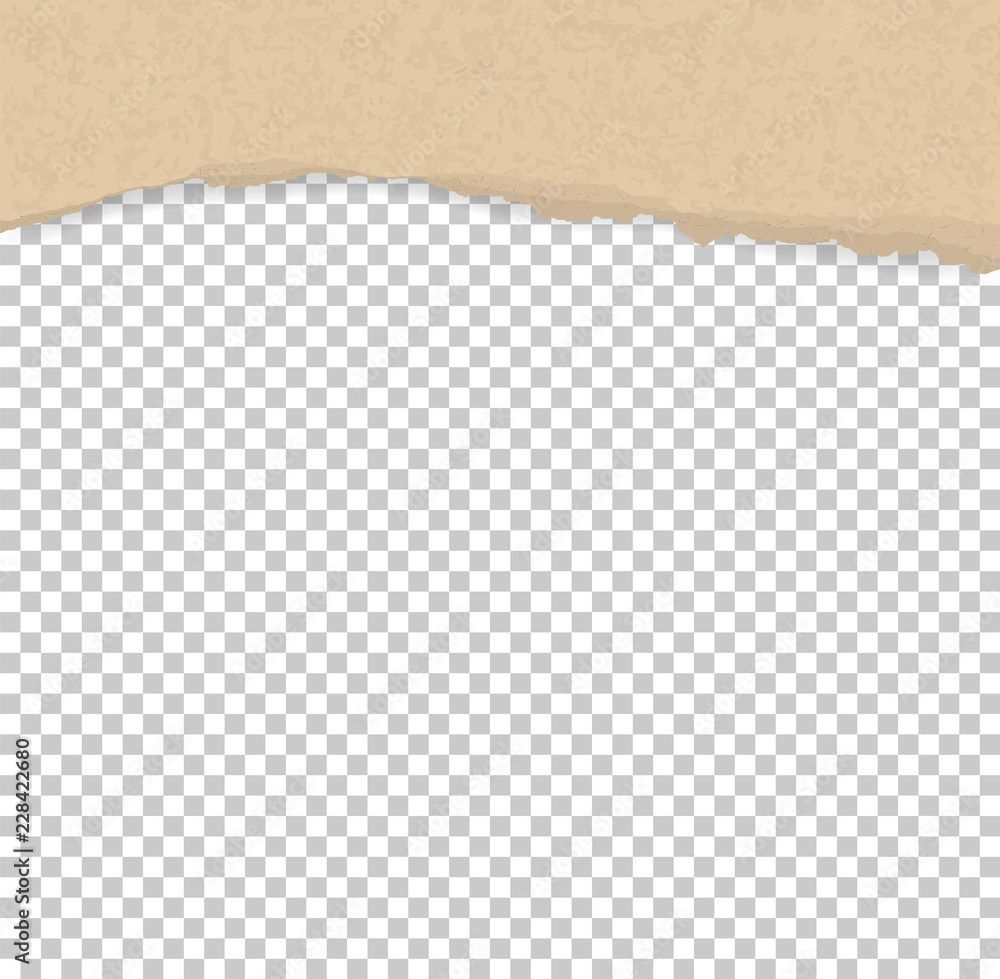 Torn paper edges for background. Ripped brown paper texture on ...
