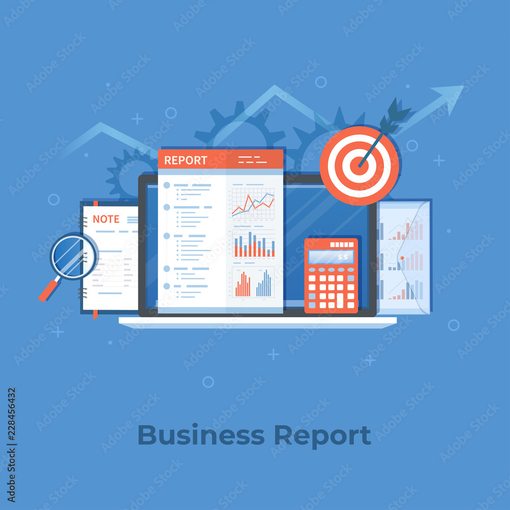Financial report, business results, inspection, research, planning ...