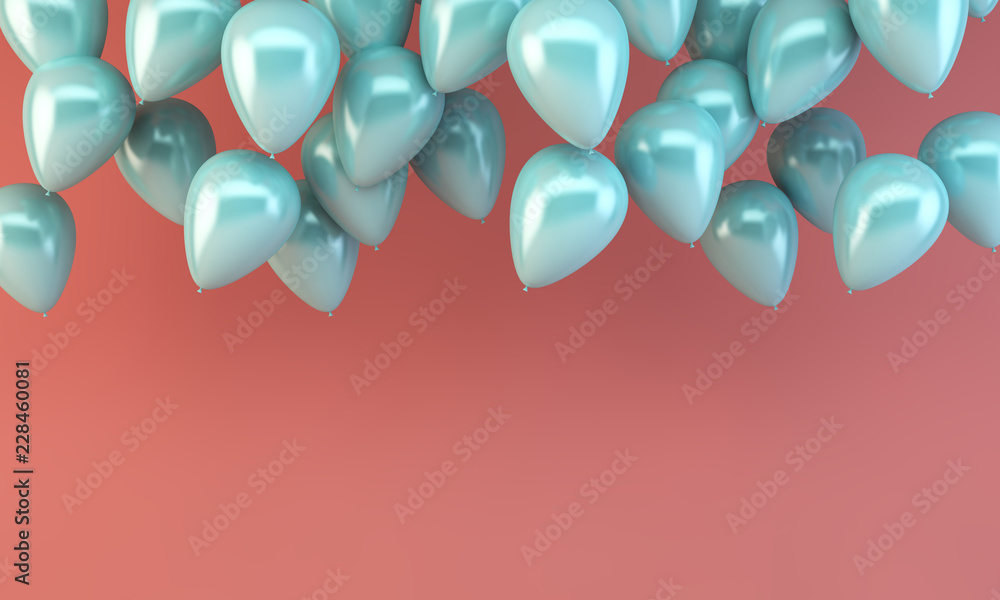 floating blue balloons Stock Photo | Adobe Stock