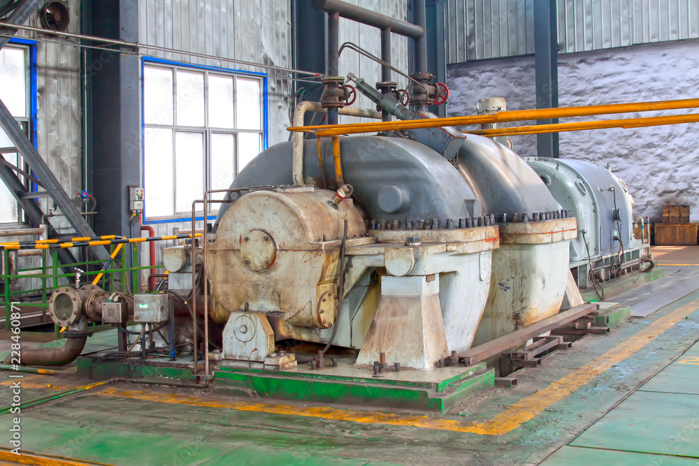 Blast furnace gas residual pressure turbine generator set - TRT, in a ...