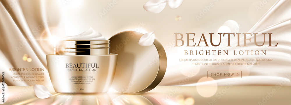 Elegant face cream banner ads Stock Vector | Adobe Stock