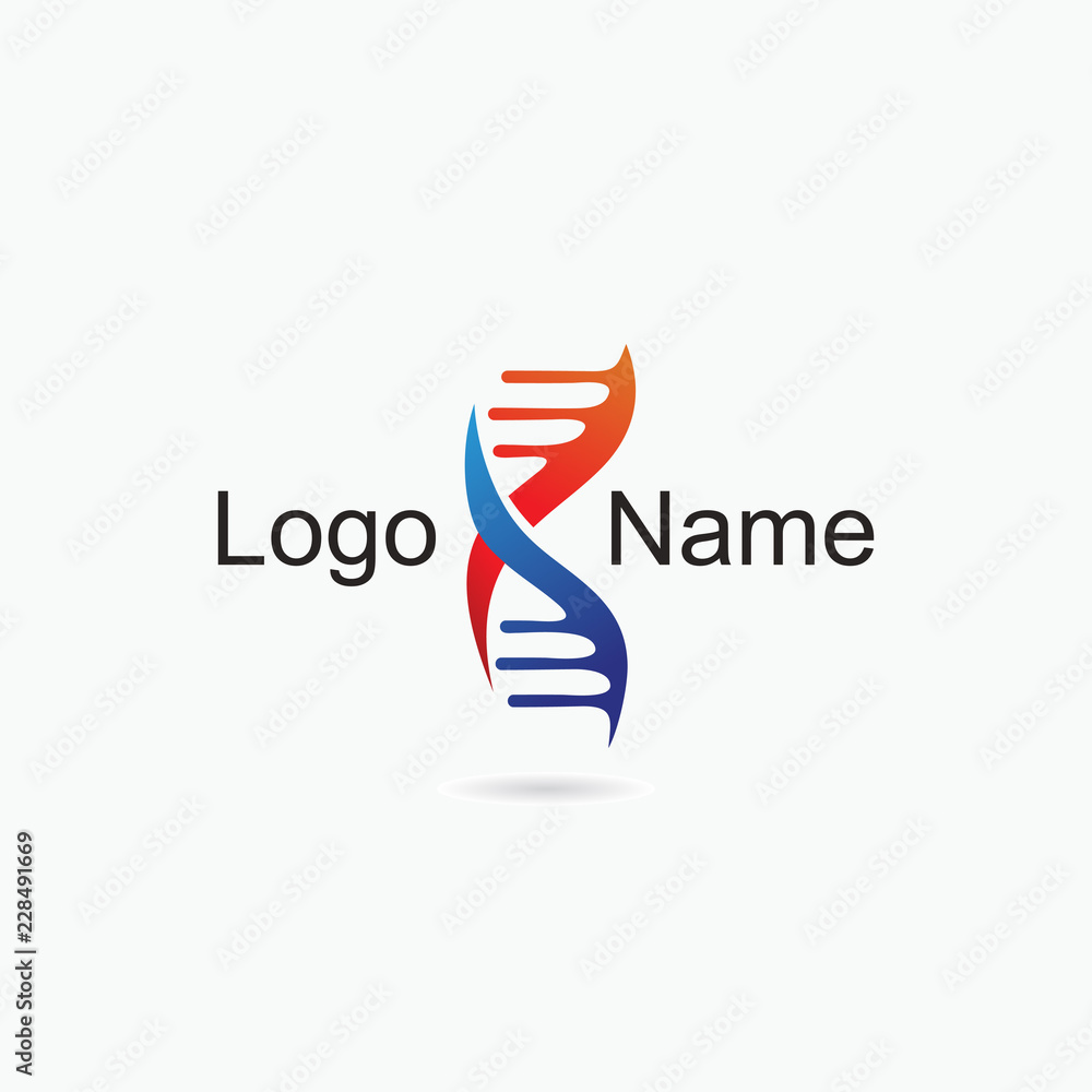 dna logo vector template Stock Vector | Adobe Stock