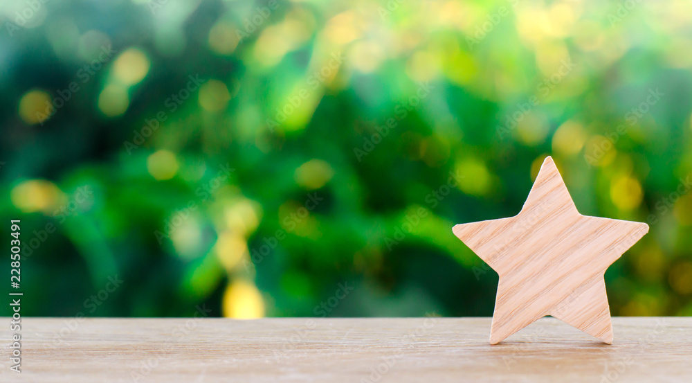 One wooden star. Rating hotel, restaurant, hotel. Overview ...