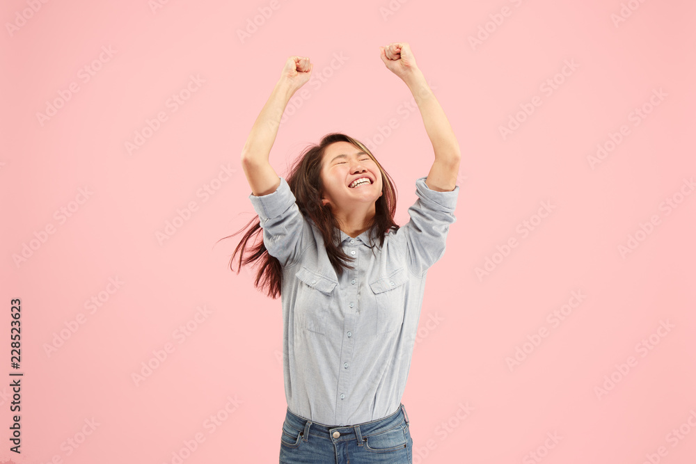 I won. Winning success happy woman celebrating being a winner. Dynamic ...