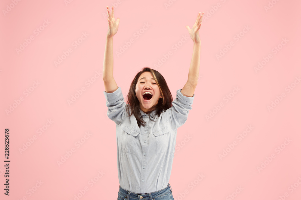 I won. Winning success happy woman celebrating being a winner. Dynamic ...