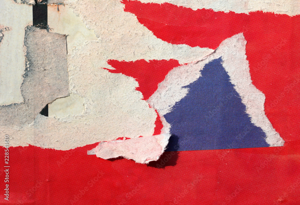 Old ripped torn posters grunge texture background creased crumpled ...