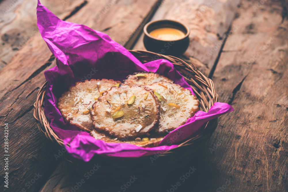 Malpua sweet - Traditional Indian dessert or pancake for festivals ...