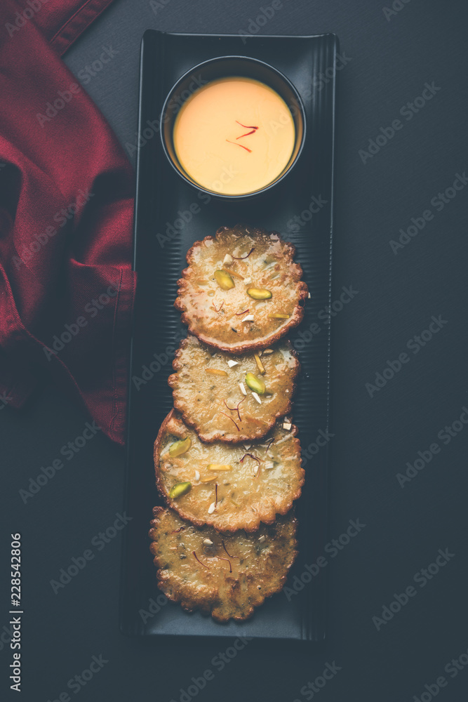 Malpua sweet - Traditional Indian dessert or pancake for festivals ...