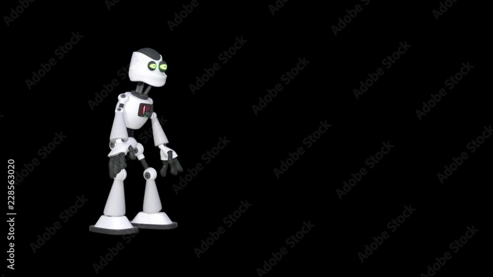 3d model bot stands breathing, transparent background, animation Stock ...