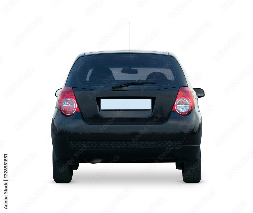 Back view hatchback car isolated on white background Stock Photo ...