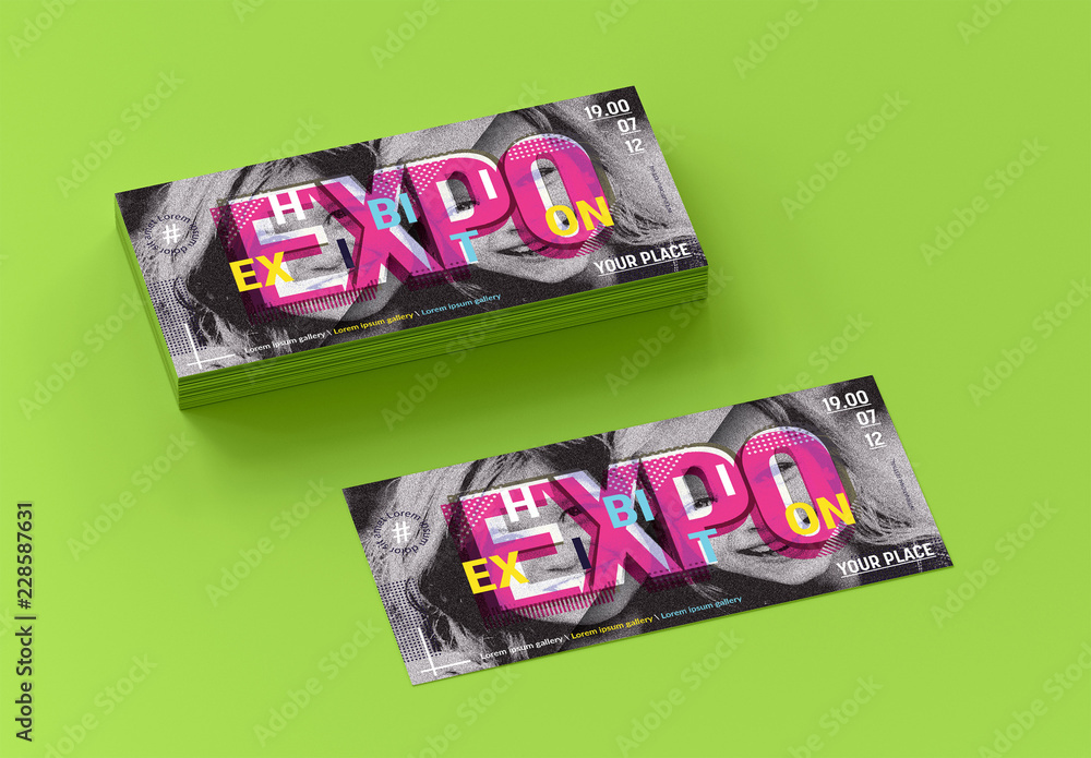 Exhibition Flyer Layout Stock Template | Adobe Stock