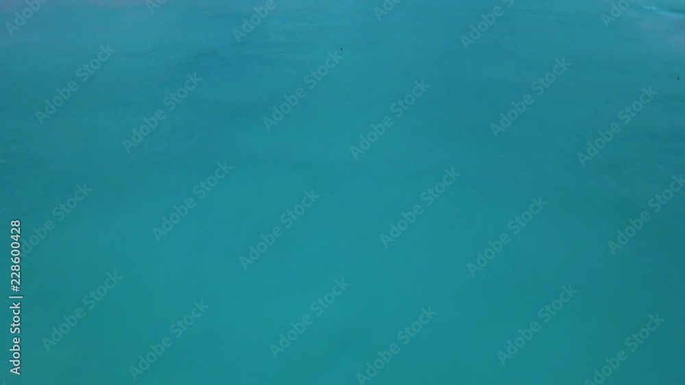 Aerial shot, incredibly beautiful calm sea with lots of clouds, white ...