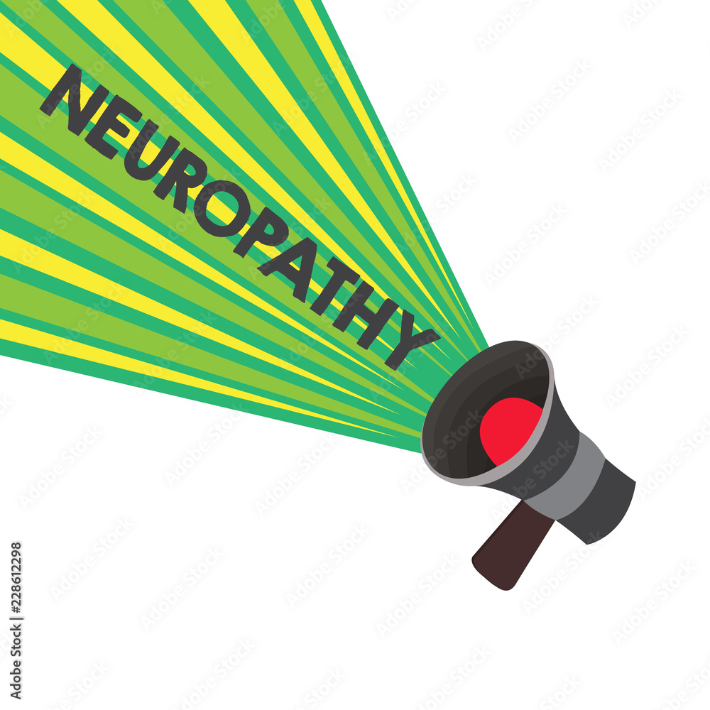 Conceptual hand writing showing Neuropathy. Business photo text ...