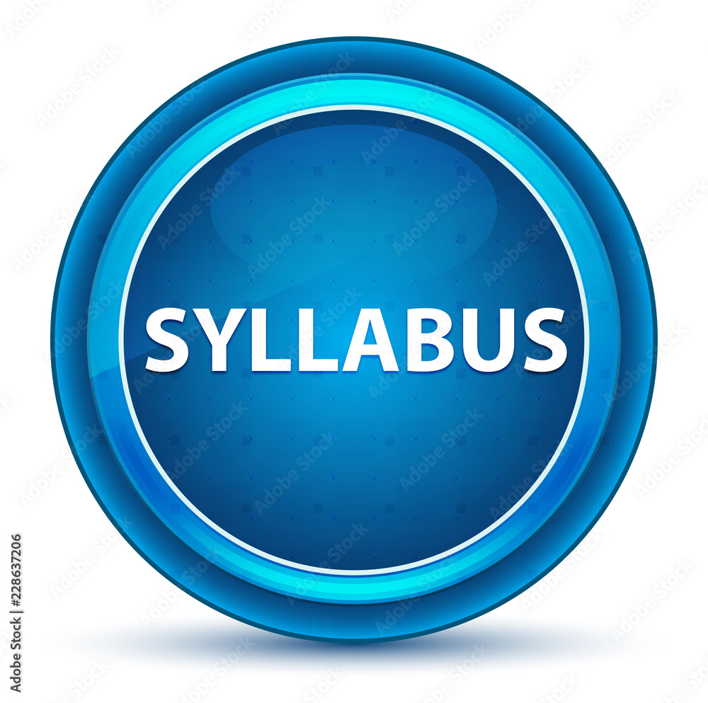 Syllabus Eyeball Blue Round Button Stock Illustration | Adobe Stock