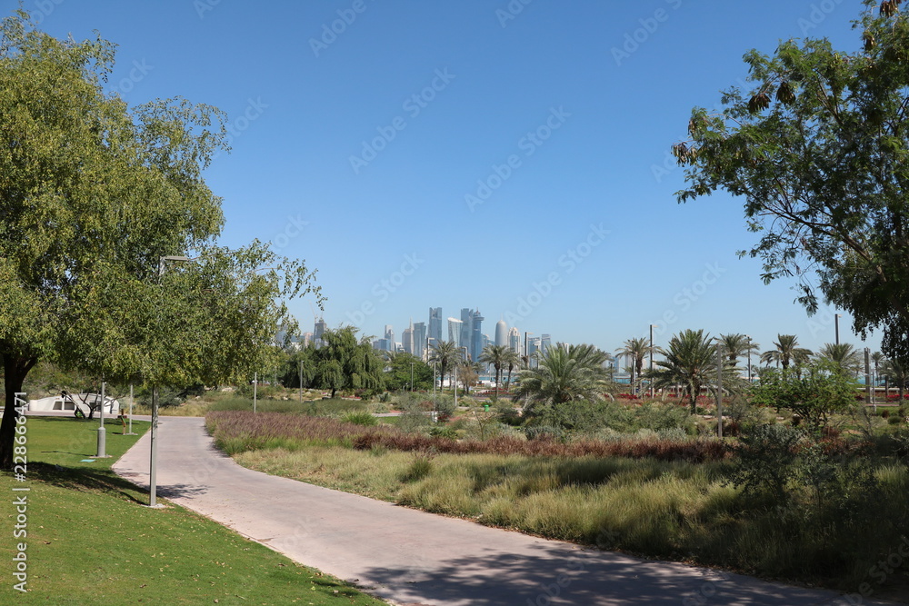 Al Rumailah Park is a park in Doha, Qatar Stock Photo | Adobe Stock