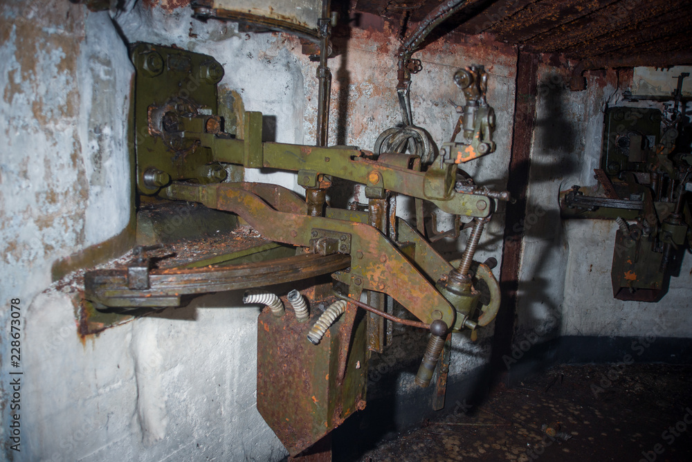 An abandoned bunker, an old military pillbox, an infantry weapon ...