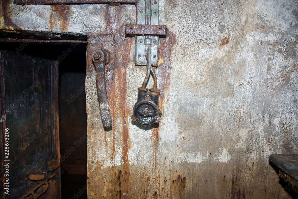 An abandoned bunker, an old military pillbox, an infantry weapon ...