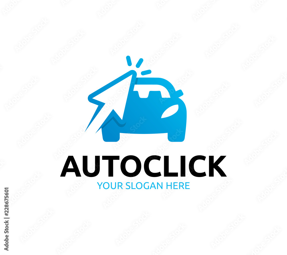 Auto Click Logo Stock Vector | Adobe Stock