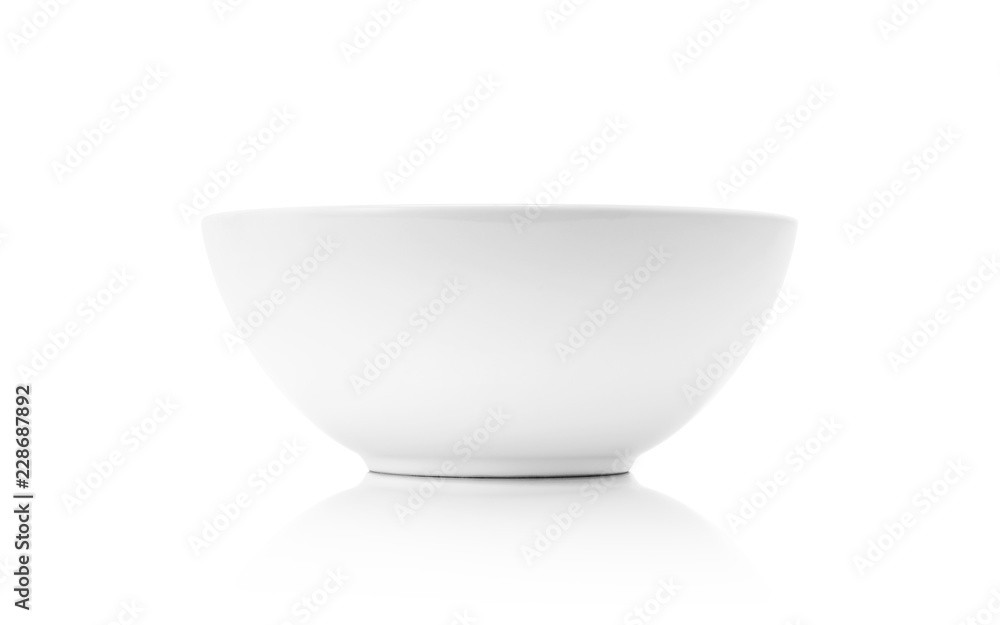 white ceramic bowl or deep dish isolated on white background Stock ...