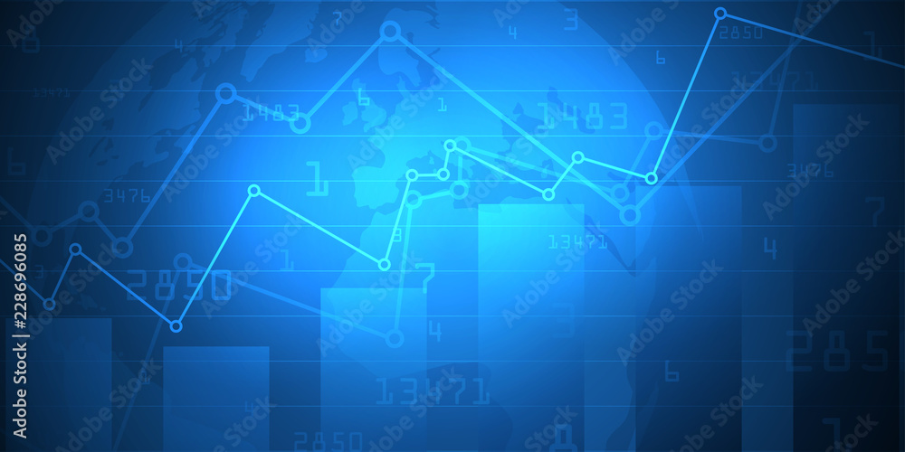 Stock market graph .Business candle stick graph chart of stock market ...