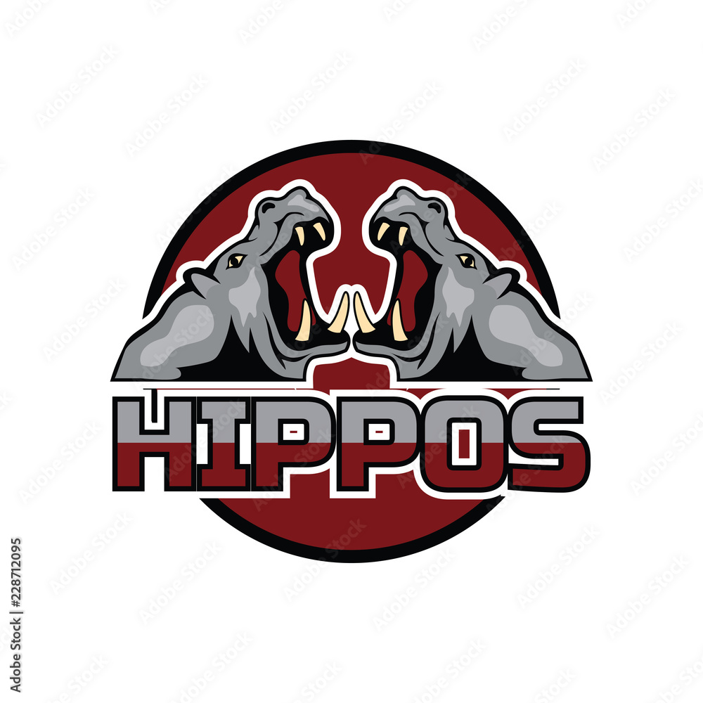 hippo logo for your business, vector llustration Stock Vector | Adobe Stock