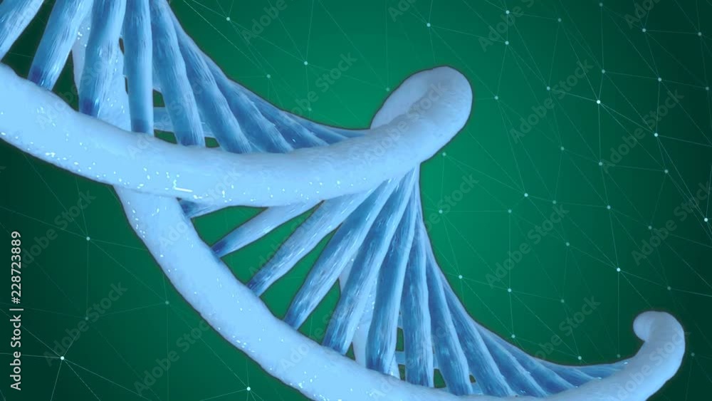 Rotating DNA Motion Video with Scientific Background. Rotating DNA with ...