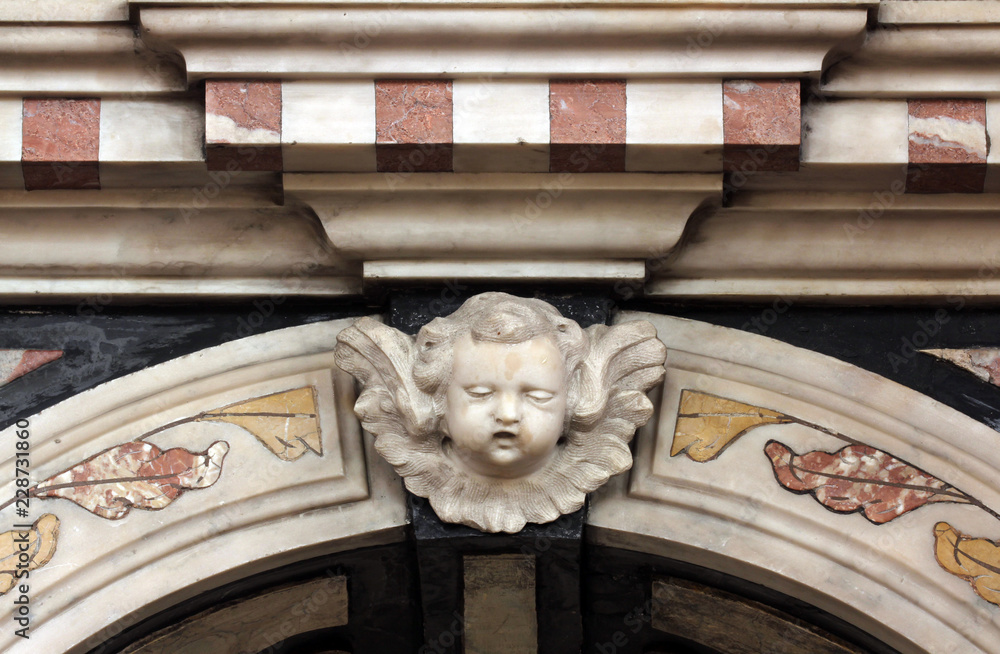 Angel, altar of the Last Supper in Zagreb cathedral dedicated to the ...