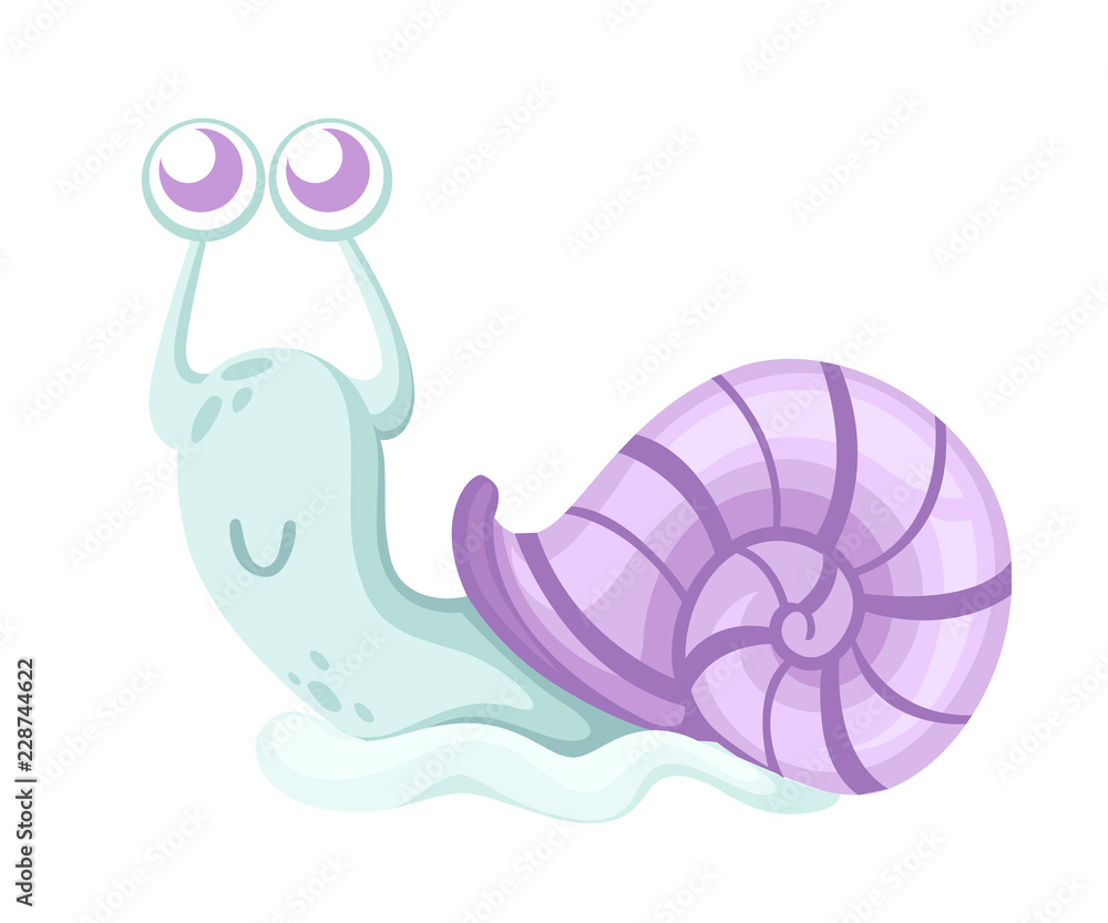 Seashell Cartoon Purple