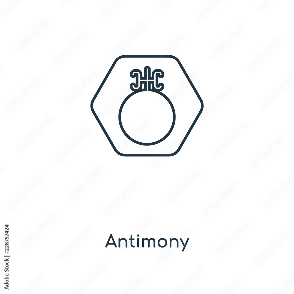Antimony concept line icon. Linear Antimony concept outline symbol ...