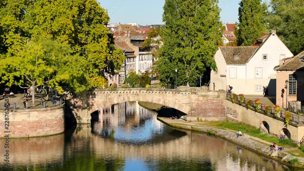 Landscape of the famous old district "La petite France" (The little ...