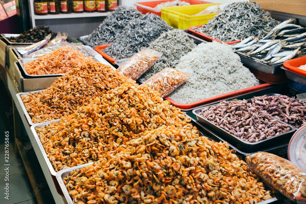 Dried fish market at Yehliu Geopark in Taiwan Stock Photo | Adobe Stock
