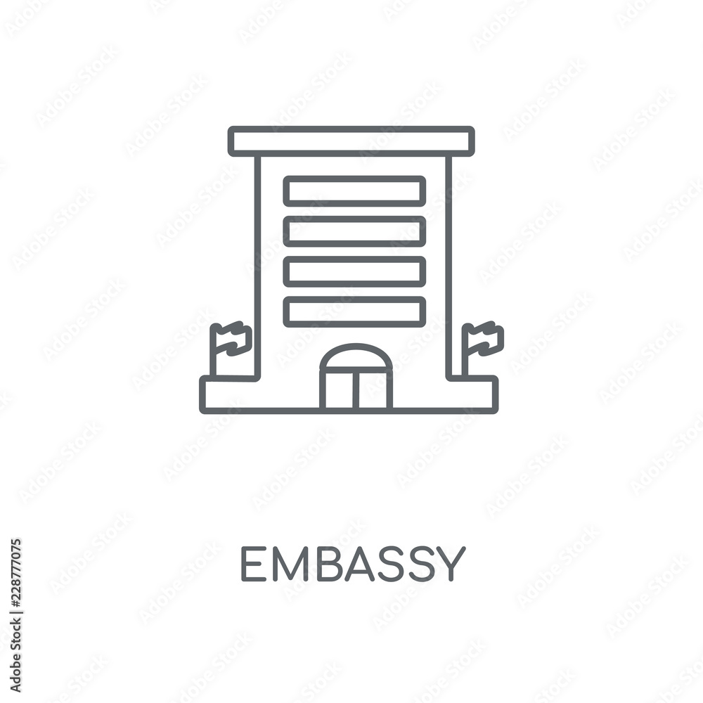embassy icon Stock Vector | Adobe Stock