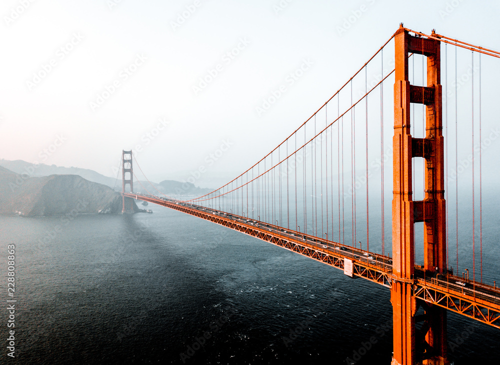 Golden Gate Bridge Close Up Side View
