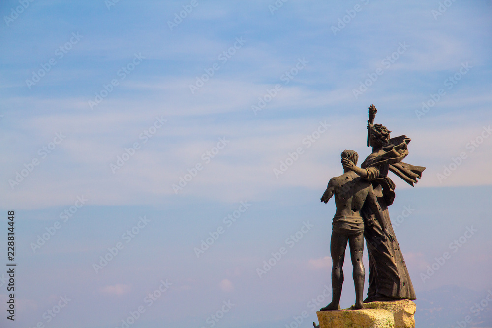Martyrs' Monument, a statue by Marino Mazzacurati on Martyrs' Square ...