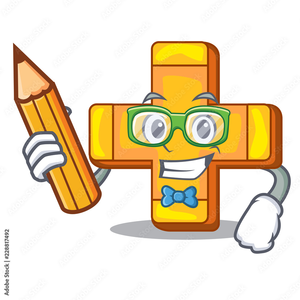 Student cartoon plus sign logo concept health Stock Vector | Adobe Stock